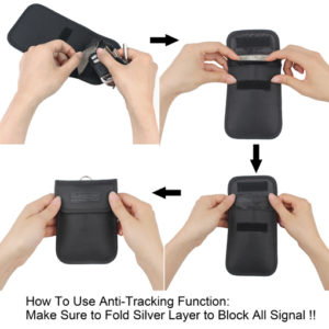 RFID Key Fob Protector, Wisdompro® RF Signal Shielding Pouch Bag for ...